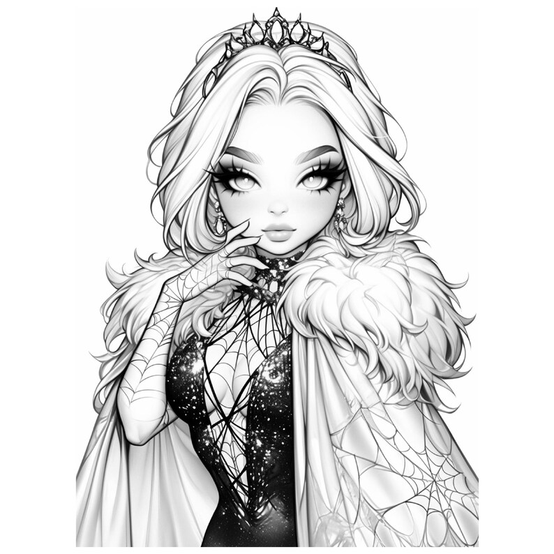 100 Spooky Princess Coloring Pages | Halloween Printable (digital ...