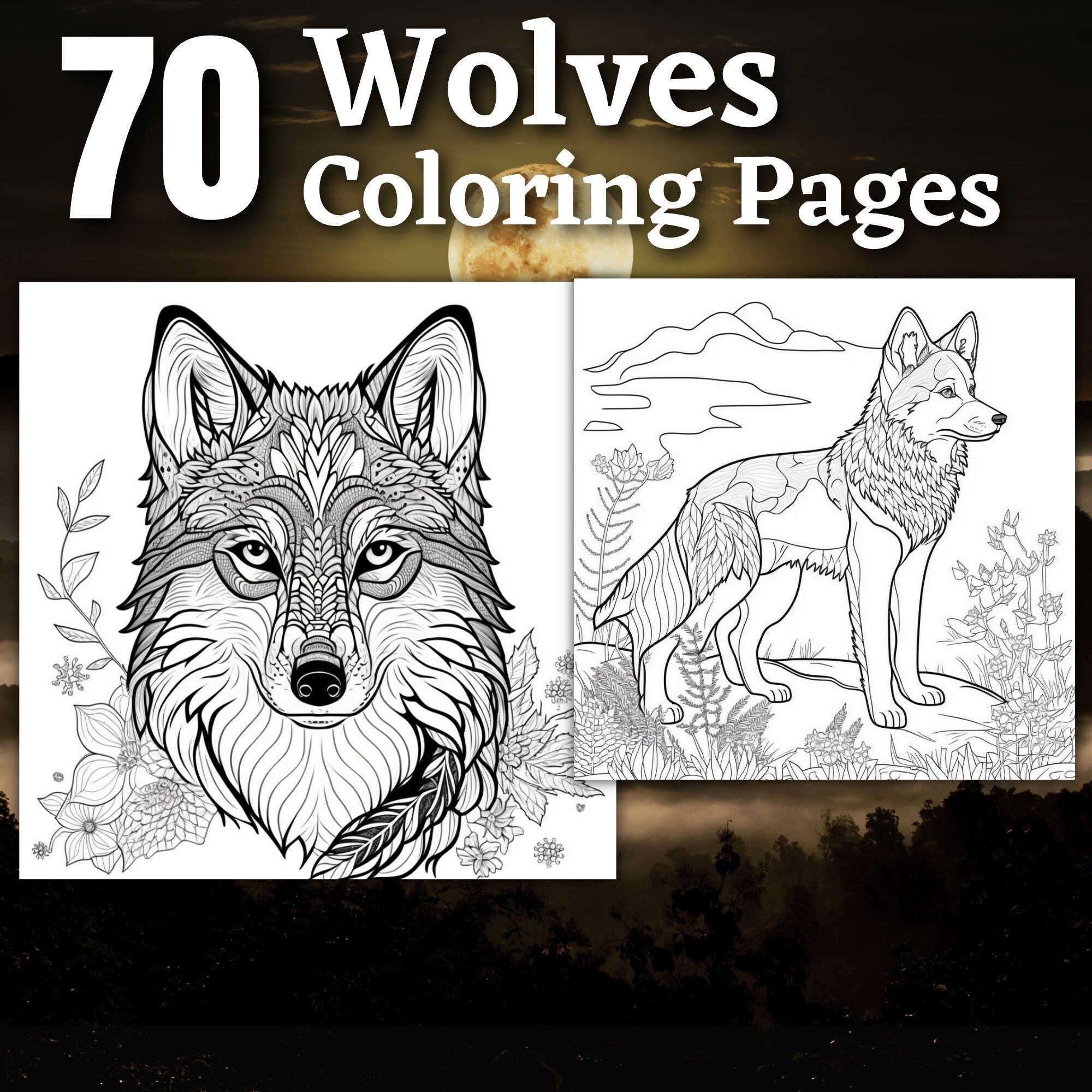 70 Wolves Coloring Pages Printable Coloring Book Coloring Pages for ...