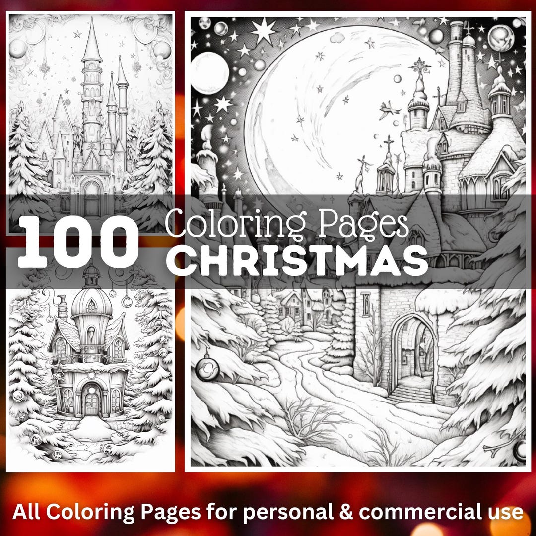 100 Christmas Coloring Pages | Printable Coloring Book | Coloring Pages ...
