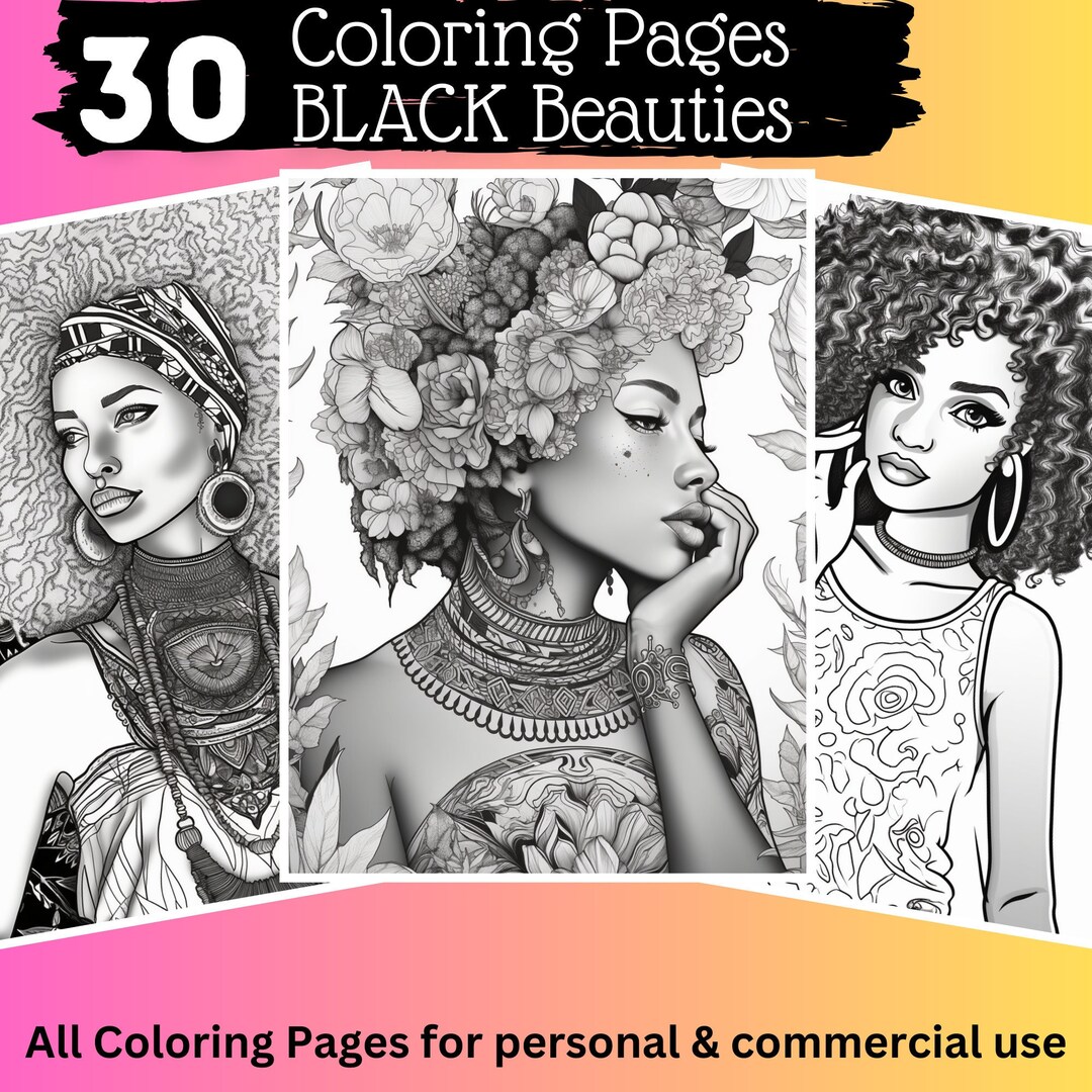 30 Beautiful Black Woman Coloring Pages Printable Coloring Book POC ...