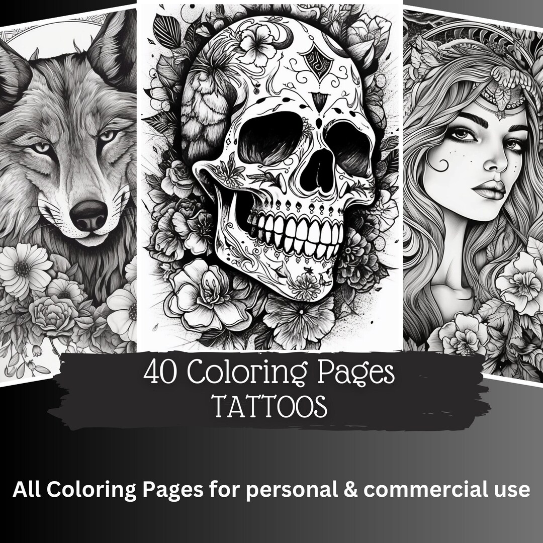 40 Tattoo Coloring Pages Printable Coloring Book Tattoos Coloring Pages ...