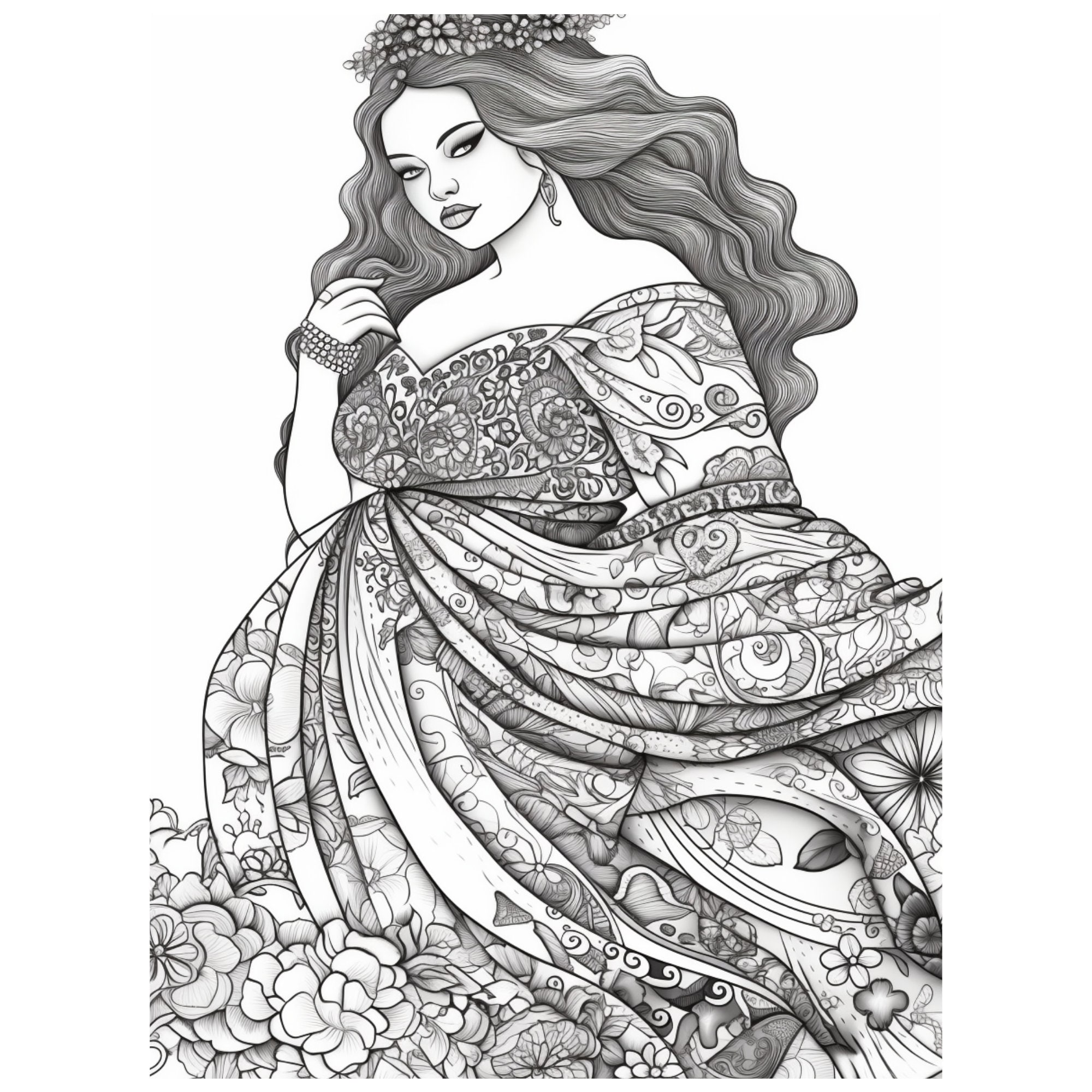 30 Curvy Beauties Coloring Pages Beautiful Curvy Woman - Etsy