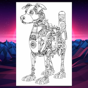 40 Robot Dog Coloring Pages Cute | Printable Coloring Book | Coloring ...