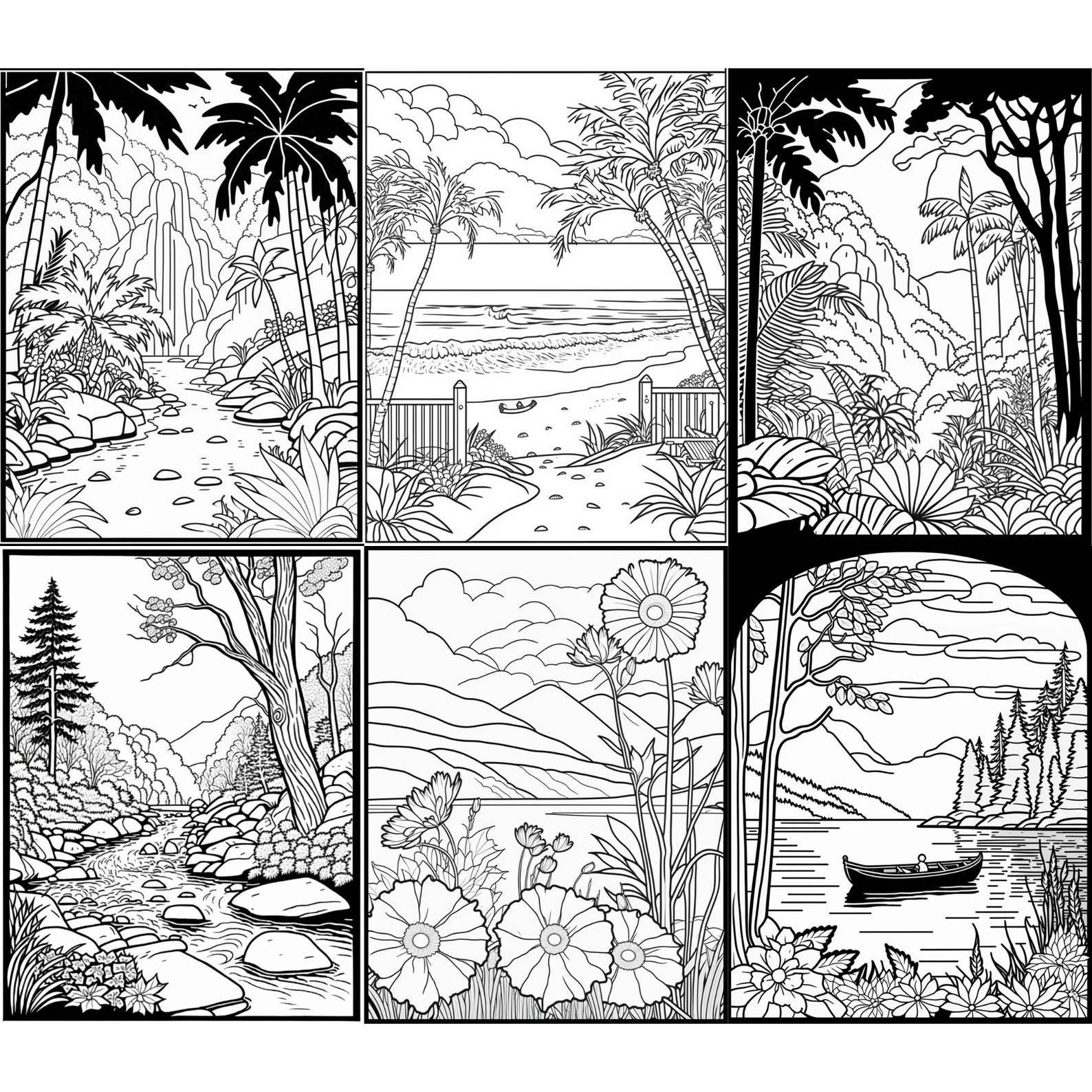 60 Countryside Coloring Pages | Printable Coloring Book | Coloring ...