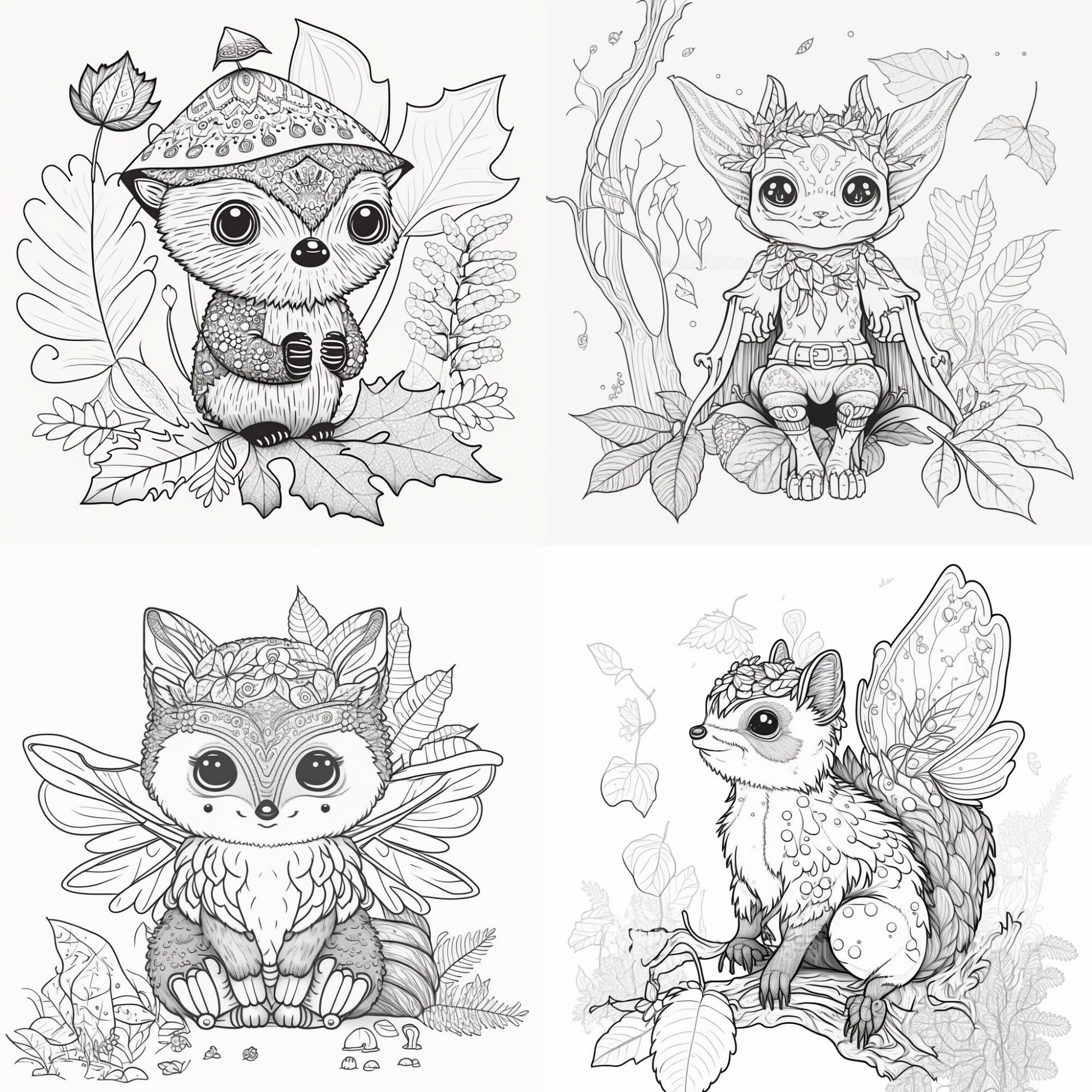 40 Fantasy Animal Coloring Pages Printable Coloring Book - Etsy
