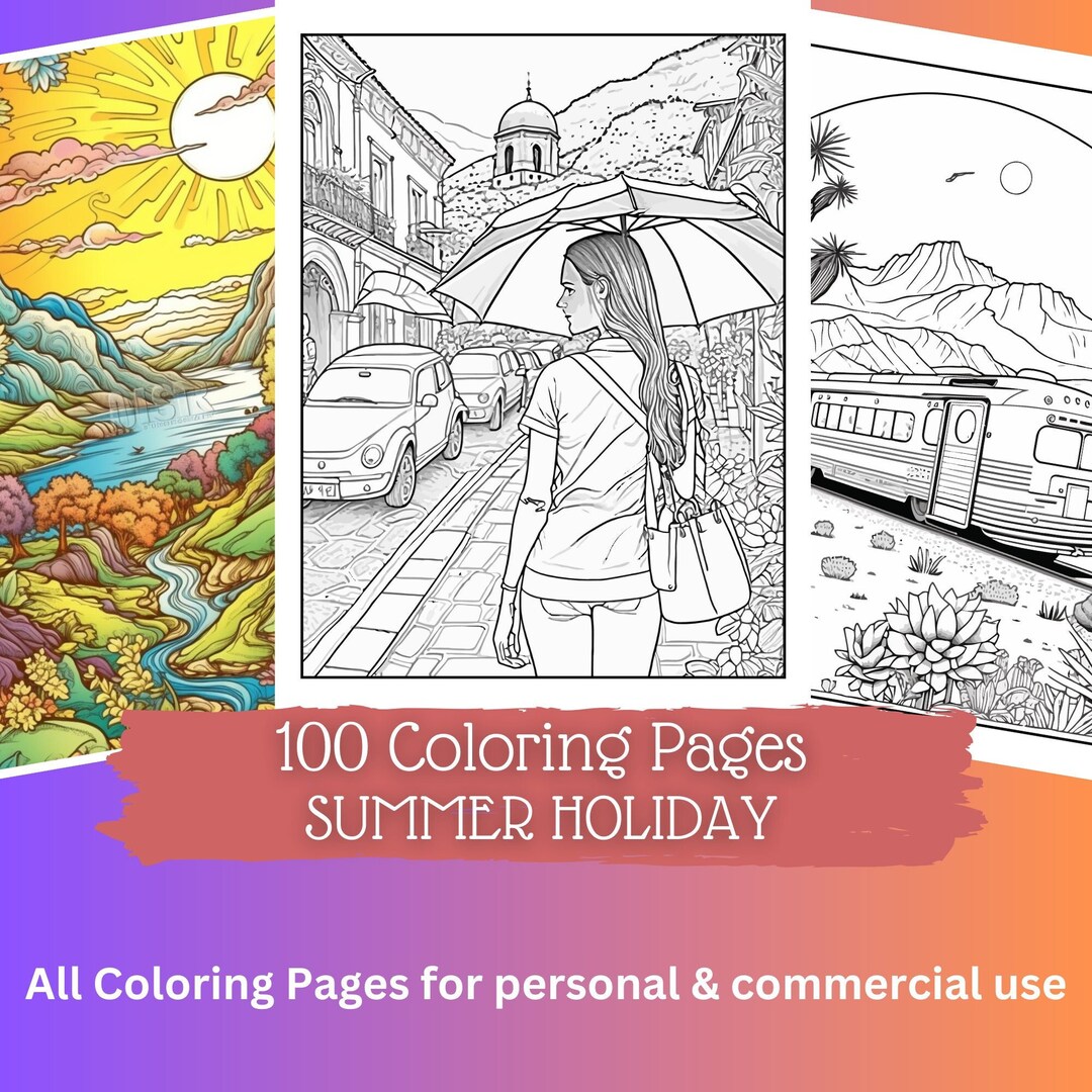 100 Summer Holiday Coloring Pages | Printable Coloring Book | Christian ...