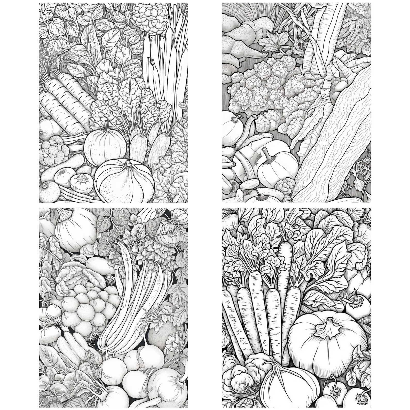 170 Vegetables Coloring Pages Printable Coloring Book Coloring Pages ...
