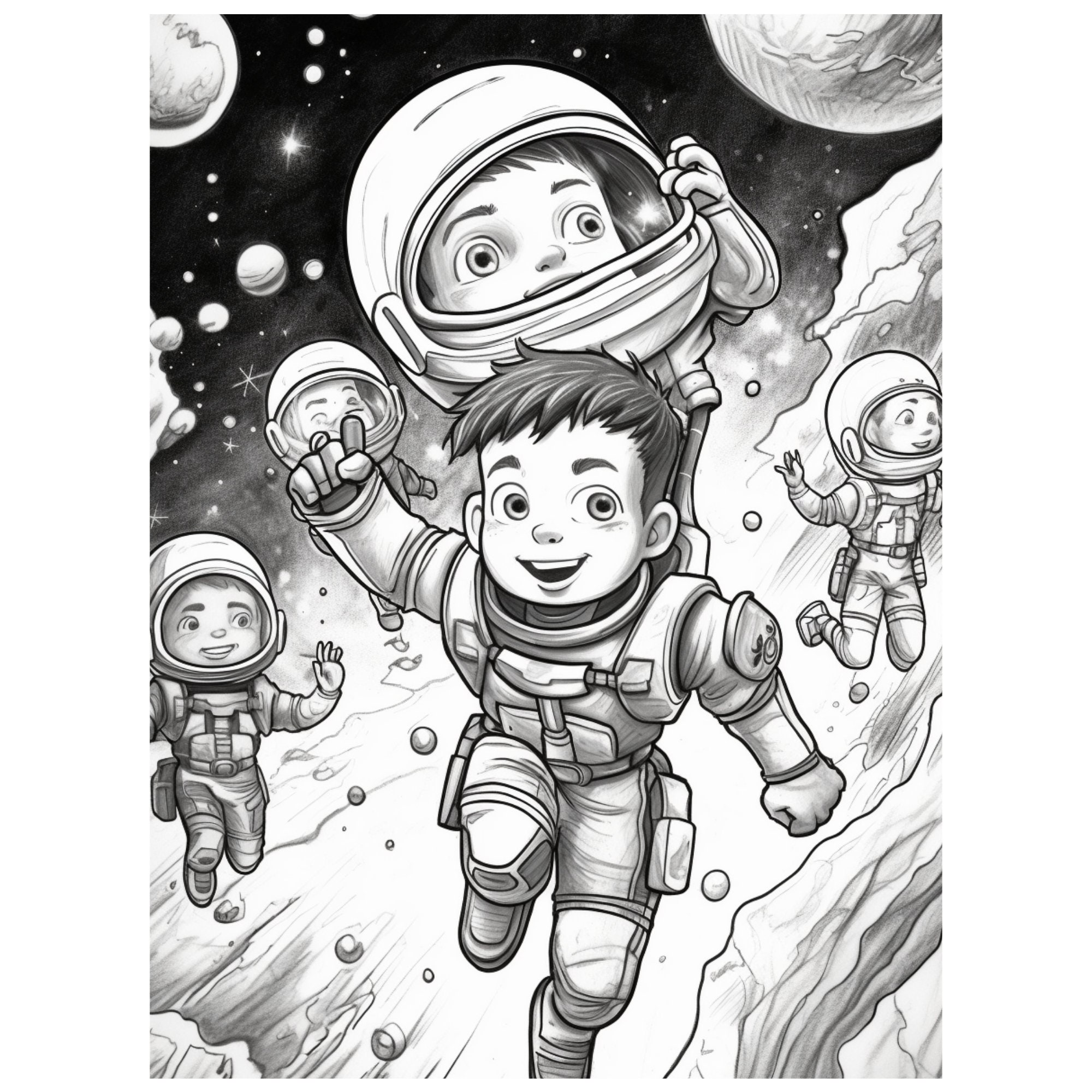 100 Space Adventure Coloring Pages | Printable Coloring Book | Coloring ...