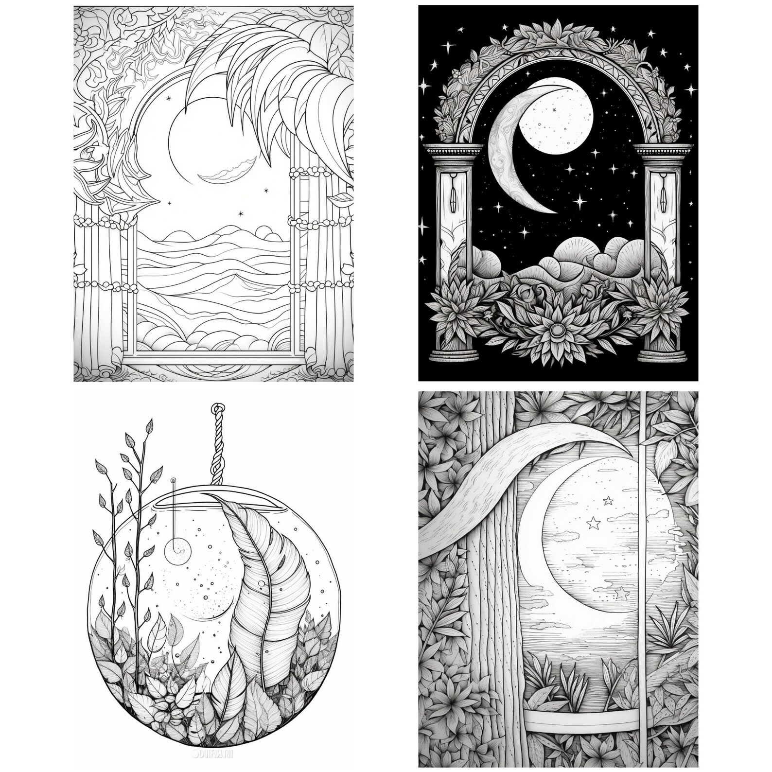 100 Minimalism Coloring Pages Printable Coloring Book - Etsy