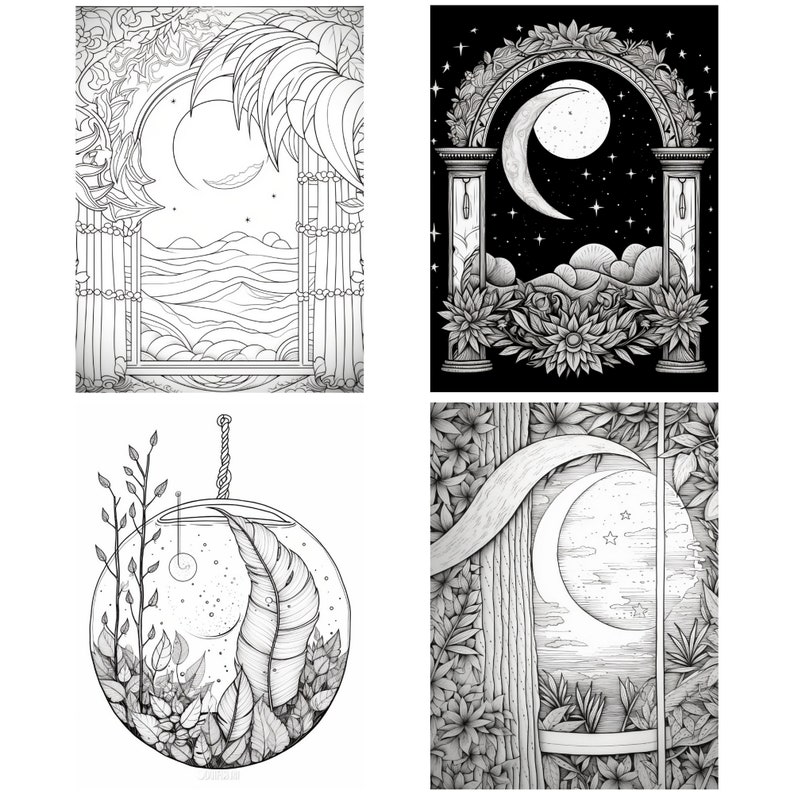 100 Minimalism Coloring Pages Printable Coloring Book - Etsy