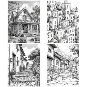 80 Lost Places Coloring Pages | Ghost Towns & Landscapes (digital ...