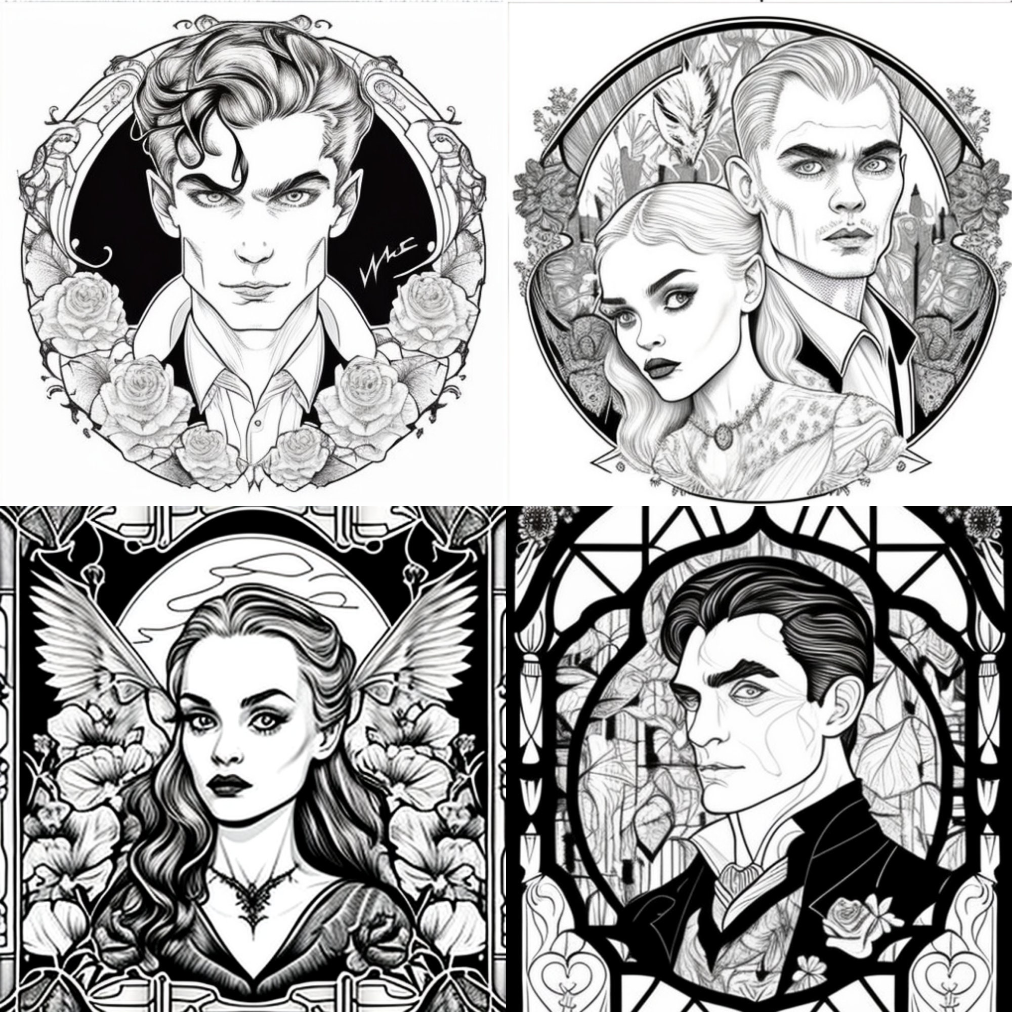 60 Vampire Coloring Pages Printable Coloring Book Coloring Pages for ...