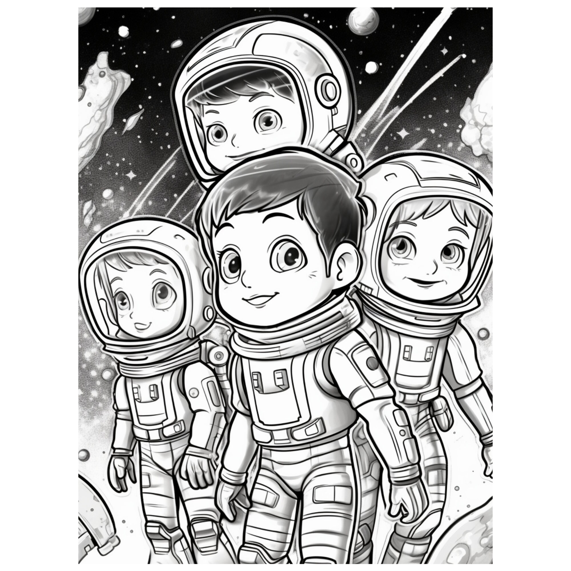 80 Space Trip Coloring Pages Printable Coloring Book - Etsy