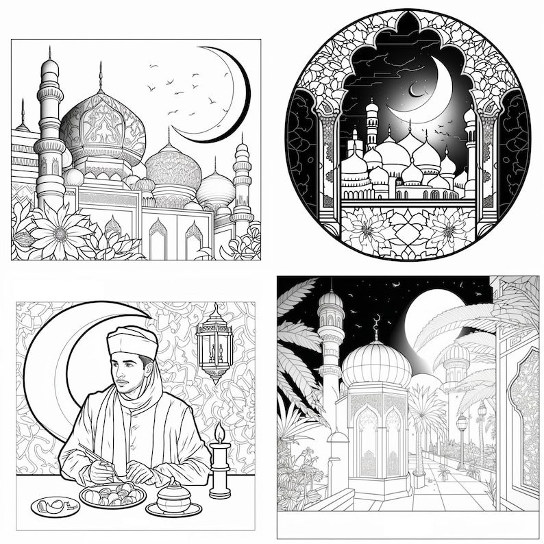 50 Ramadan Coloring Pages Printable Coloring Book Coloring Pages for ...