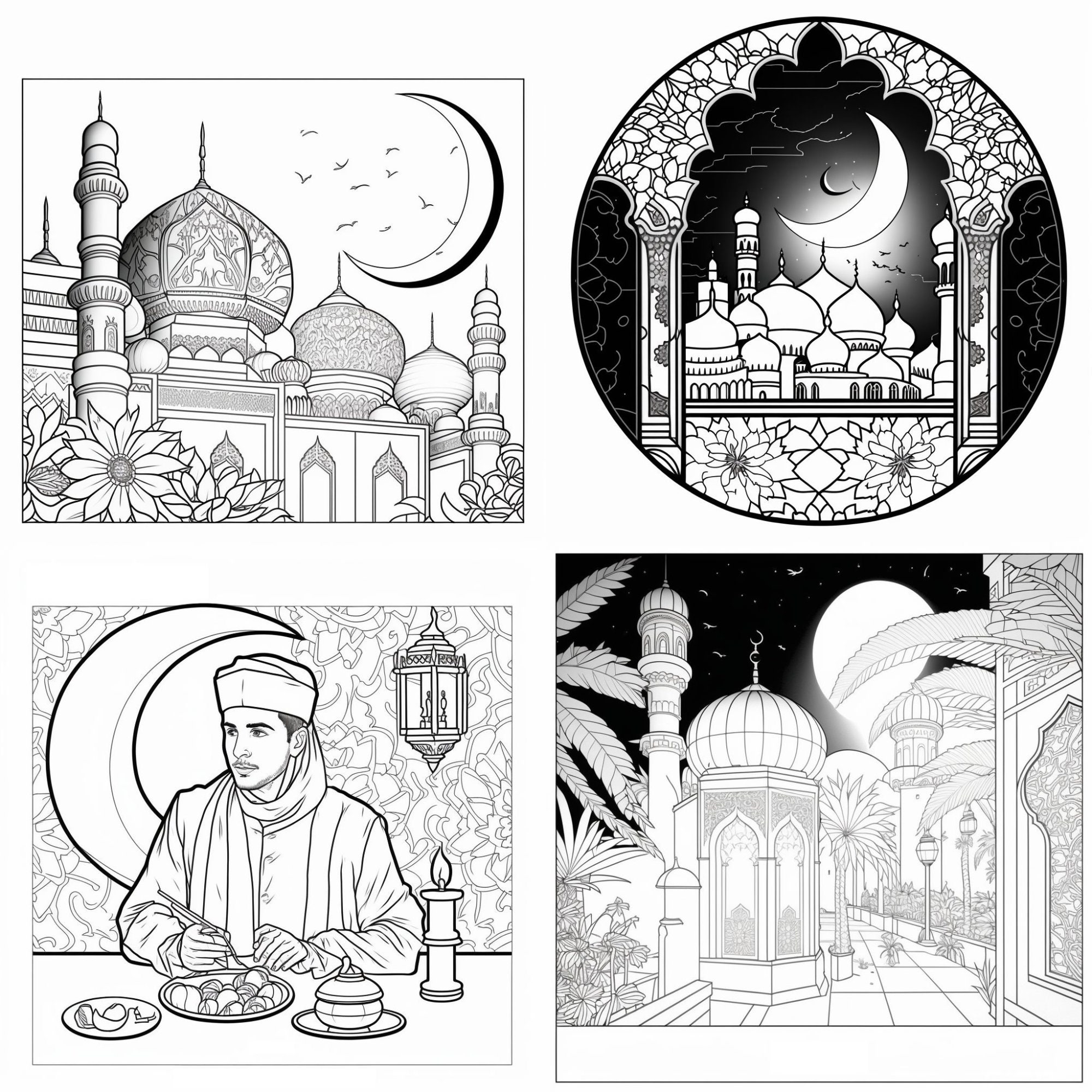 50 Ramadan Coloring Pages Printable Coloring Book Coloring Pages for ...