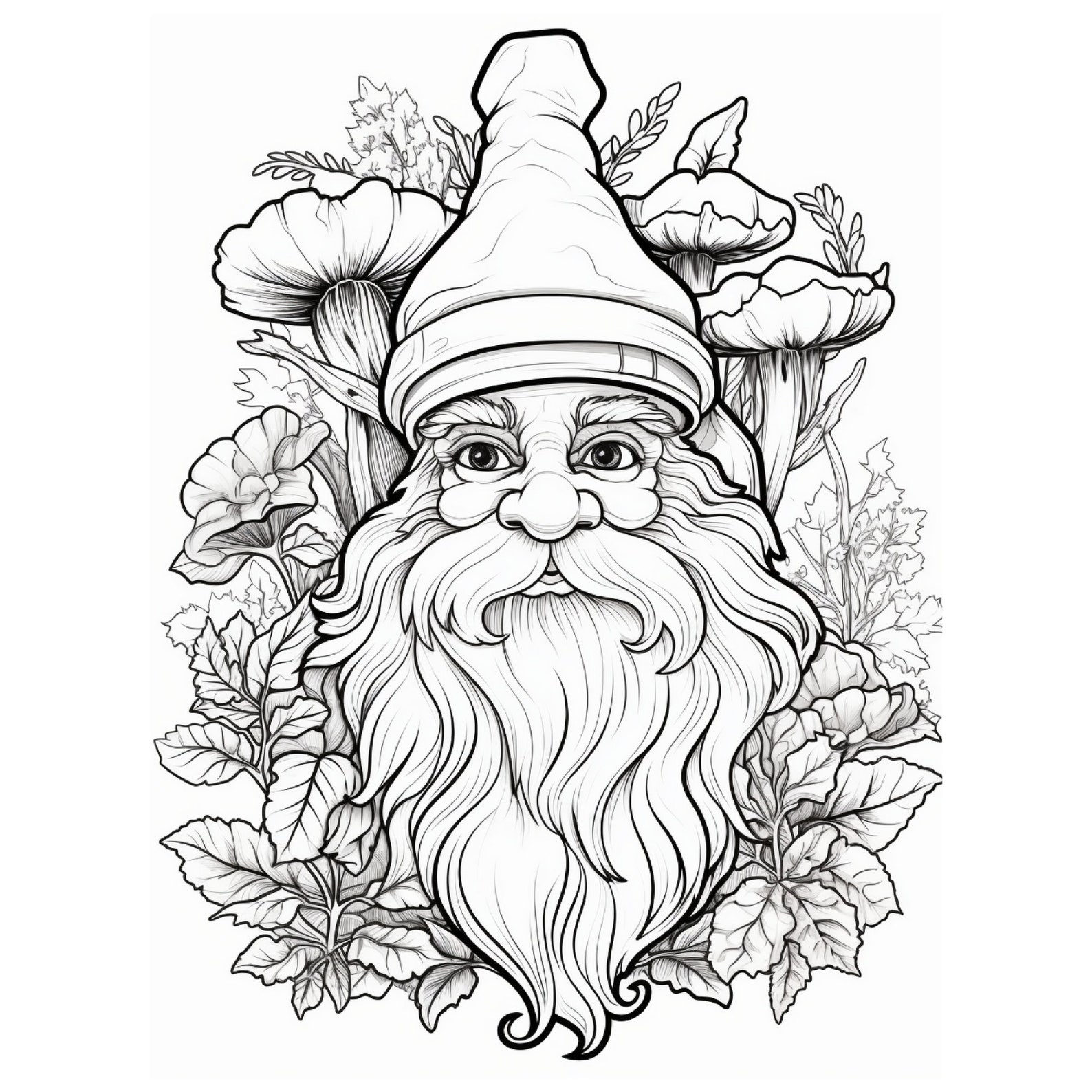 100 Gnomes Coloring Pages Cute Printable Coloring Book Coloring Pages ...