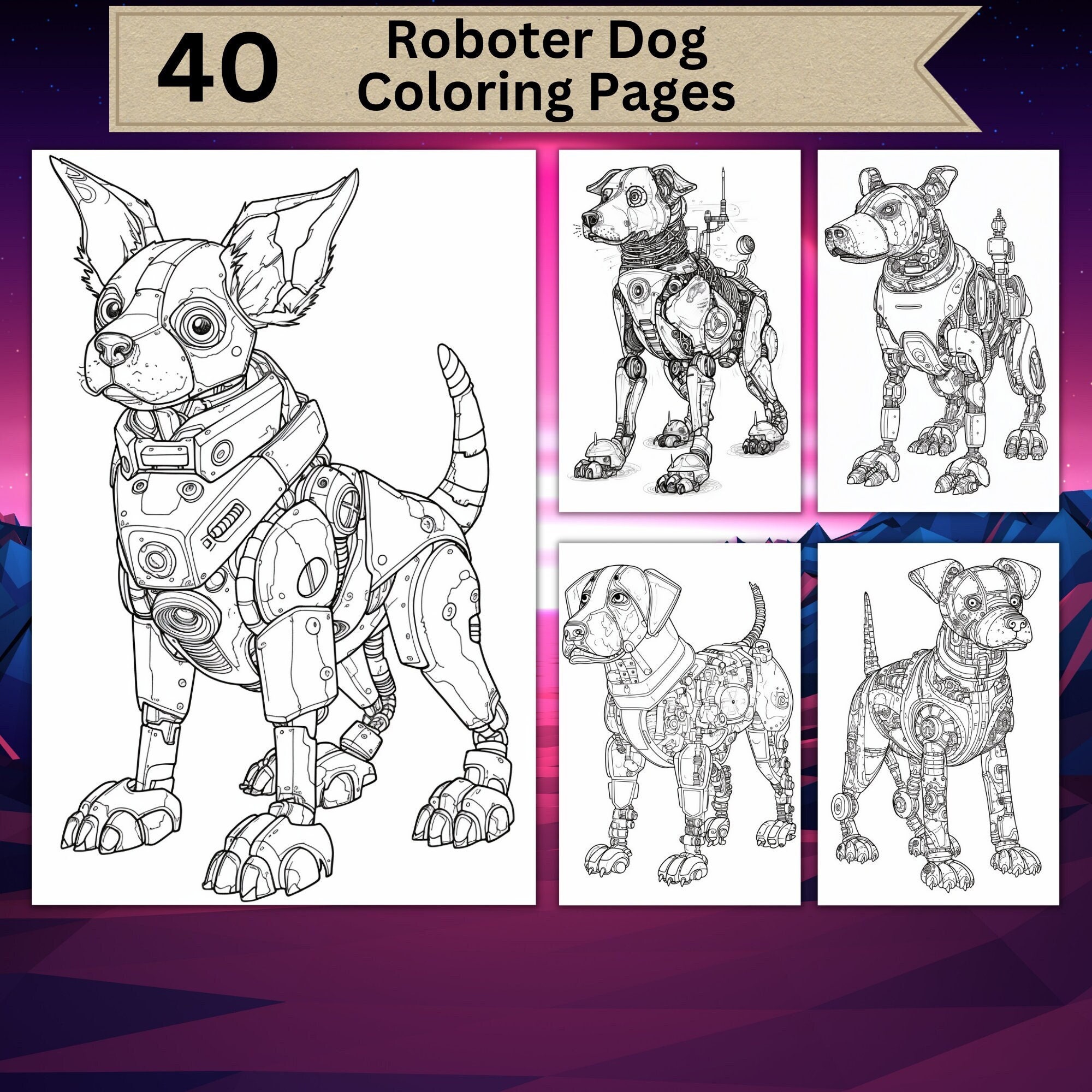 40 Robot Dog Coloring Pages Cute Printable Coloring Book Coloring Pages ...
