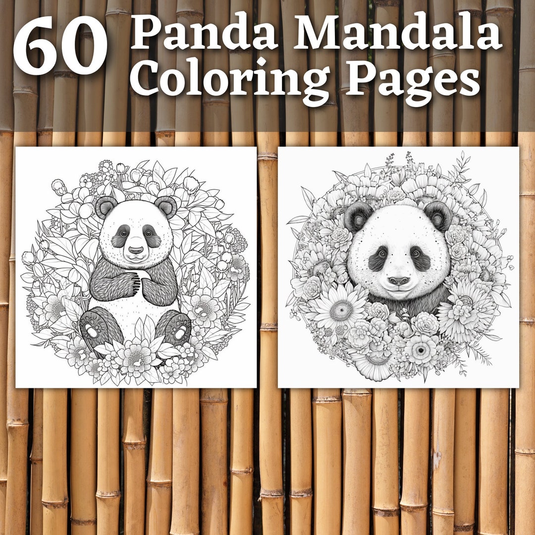 60 Panda Mandala Coloring Pages | Printable Coloring Book | Coloring ...