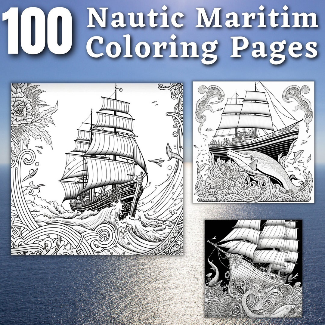 100 Nautic Maritim Coloring Pages | Printable Coloring Book | Coloring ...