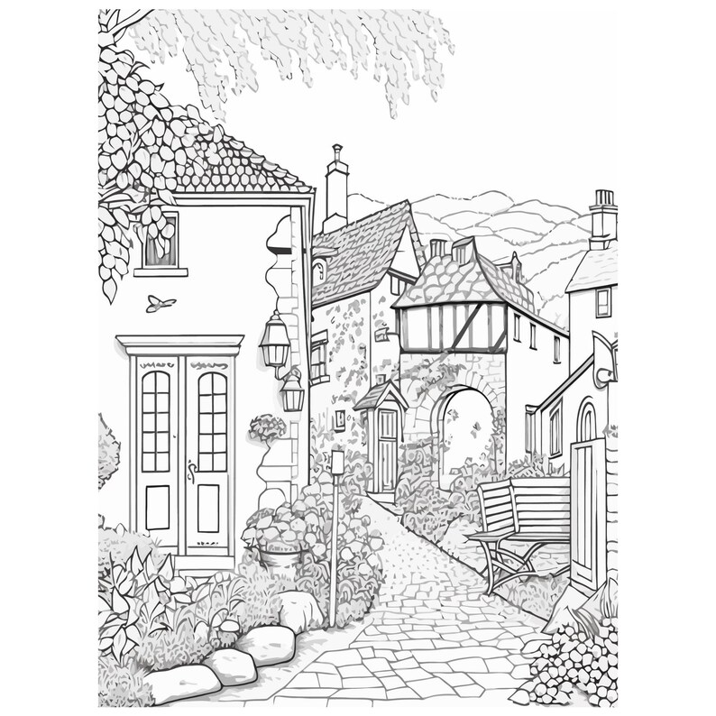 100 Village Coloring Pages | Printable Coloring Book | Coloring Pages ...