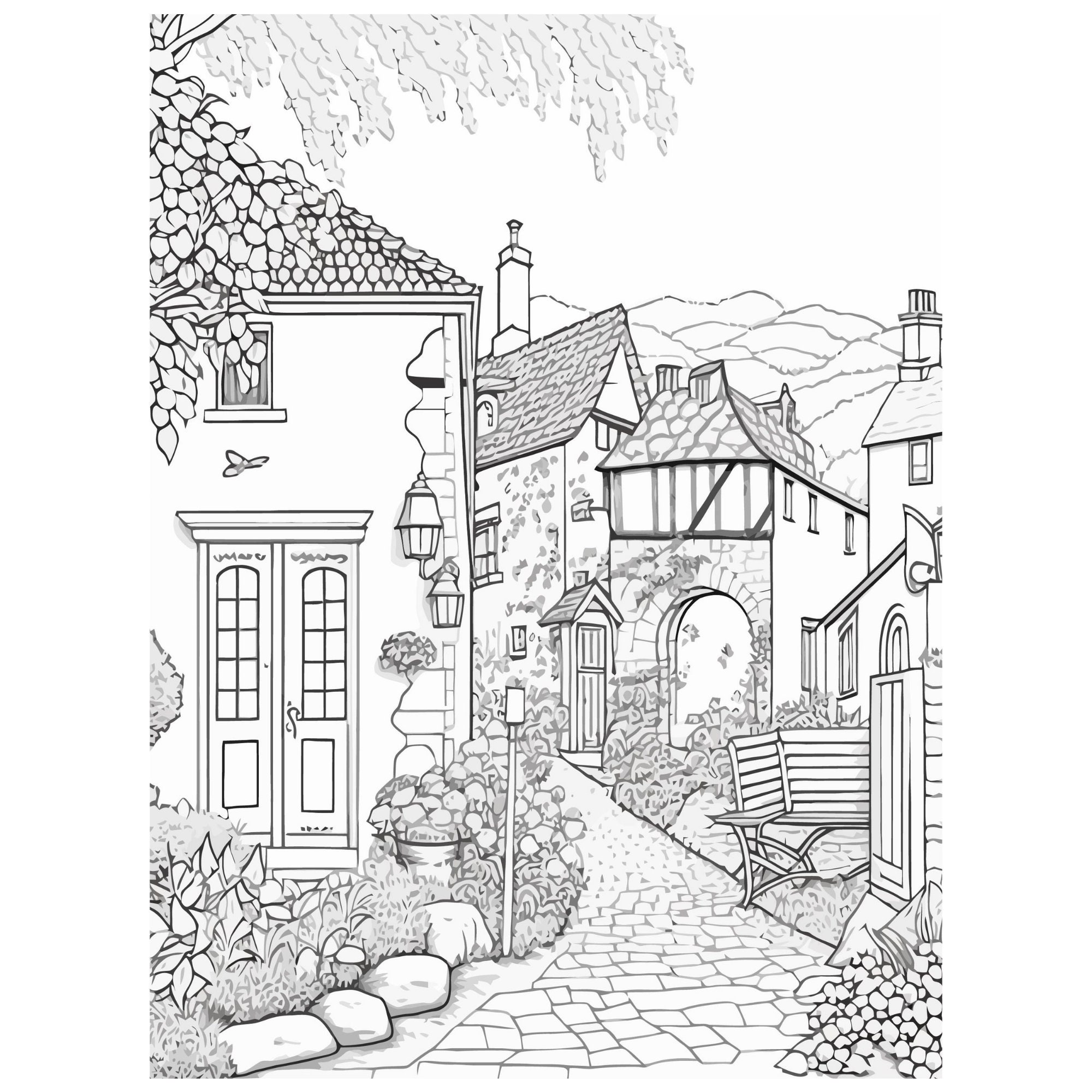 100 Village Coloring Pages | Printable Coloring Book | Coloring Pages ...