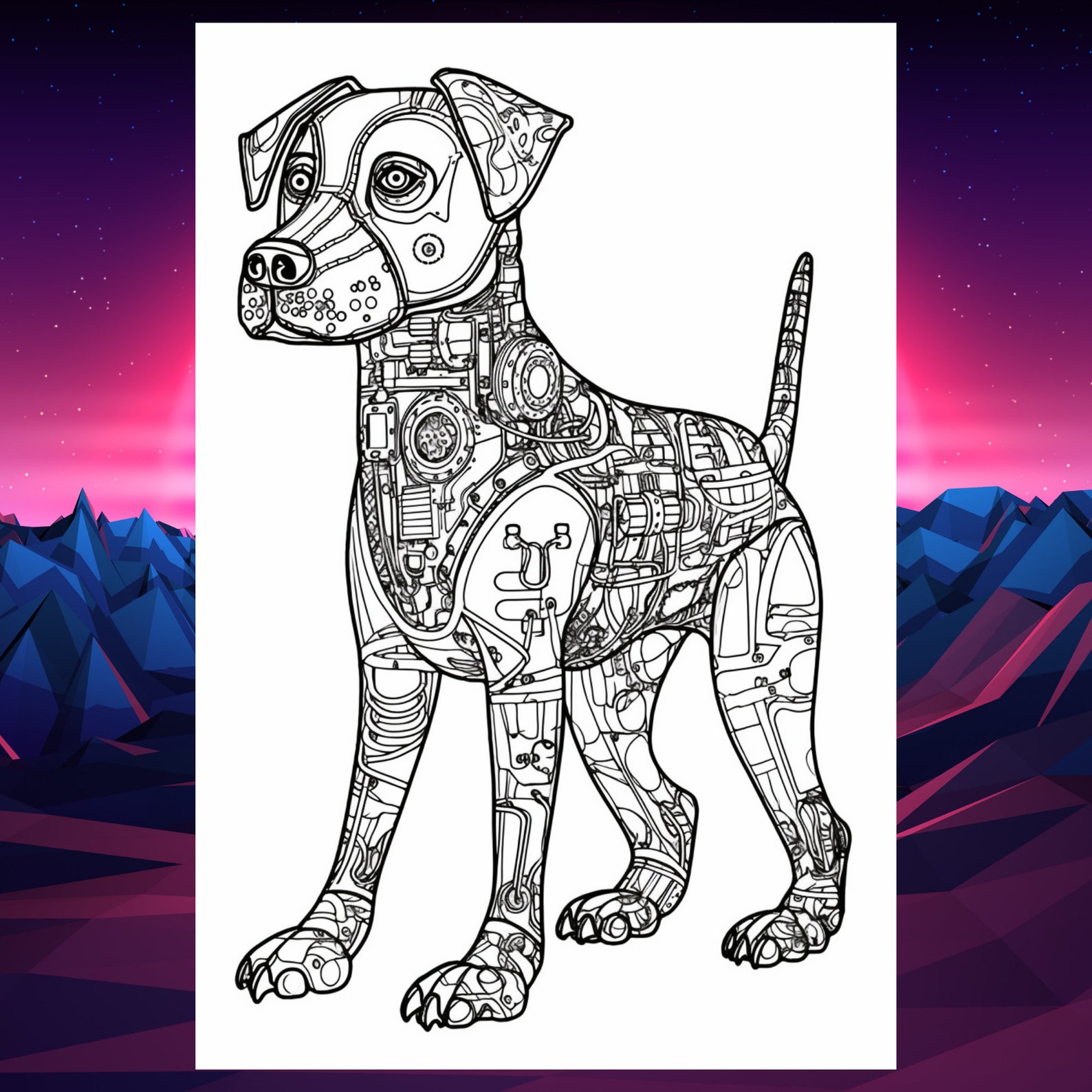 40 Robot Dog Coloring Pages Cute Printable Coloring Book Coloring Pages ...