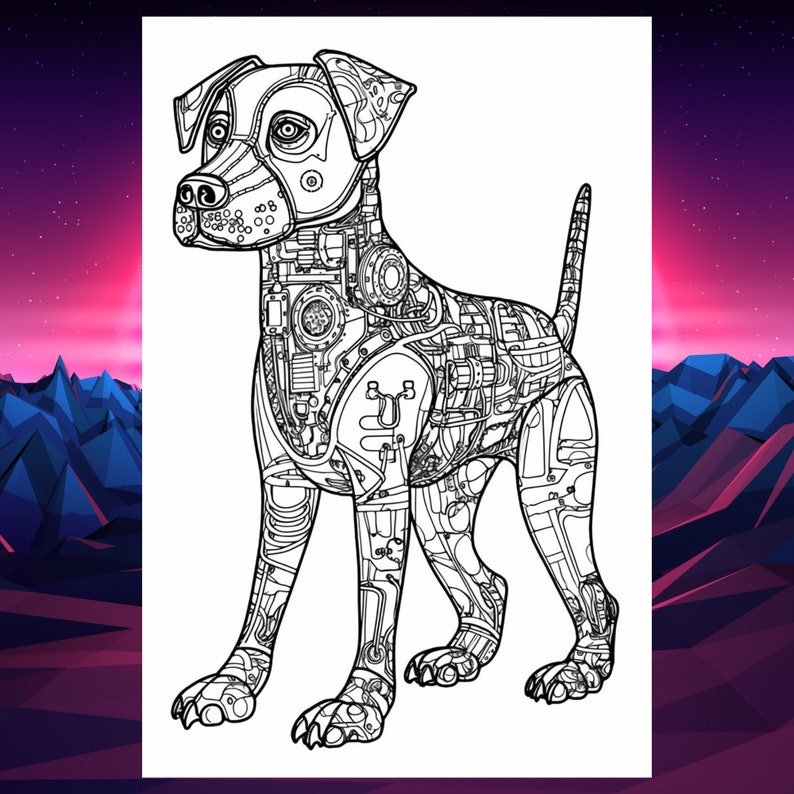 40 Robot Dog Coloring Pages Cute Printable Coloring Book Coloring Pages ...