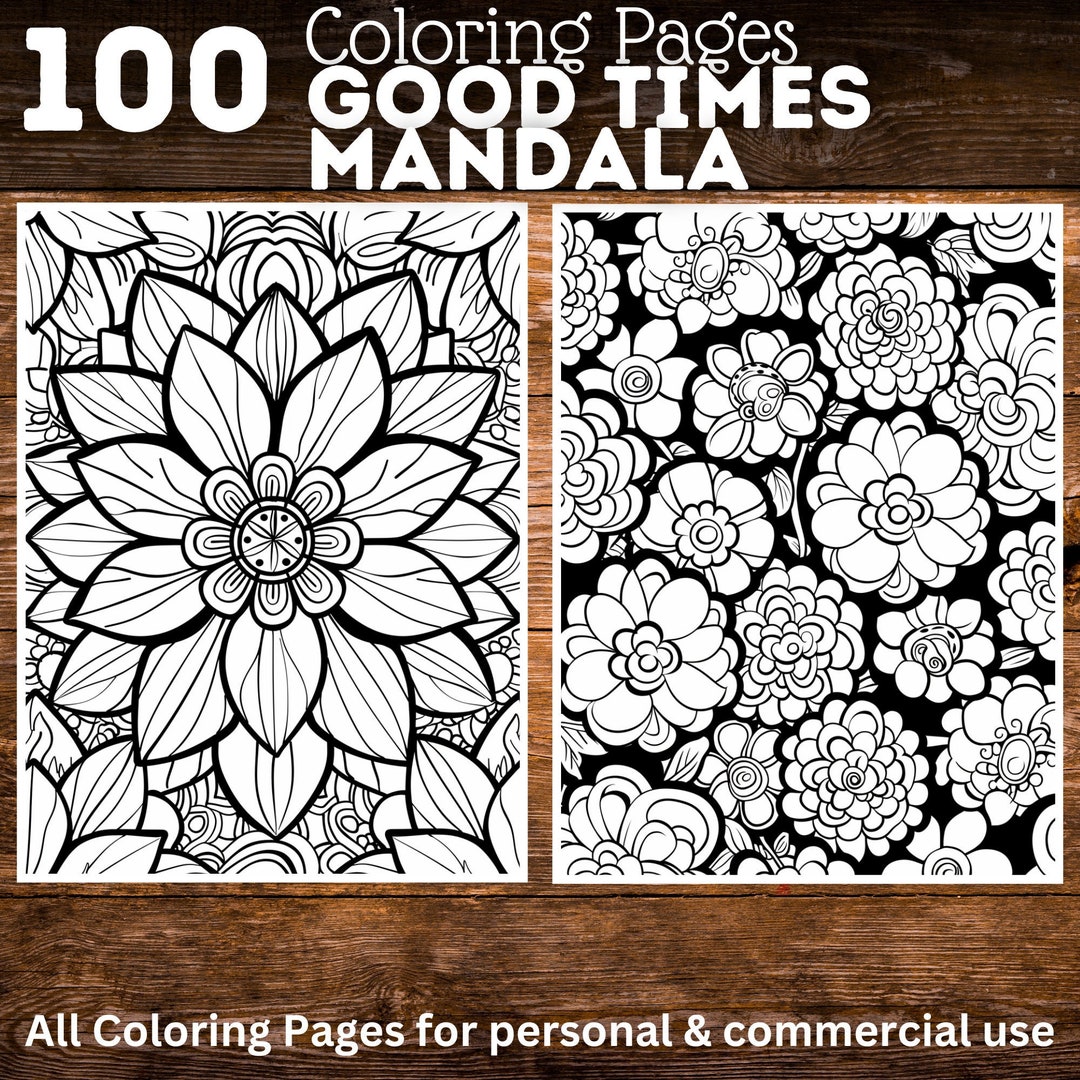 100 Mandala Coloring Pages for Good Times | Printable Coloring Book ...