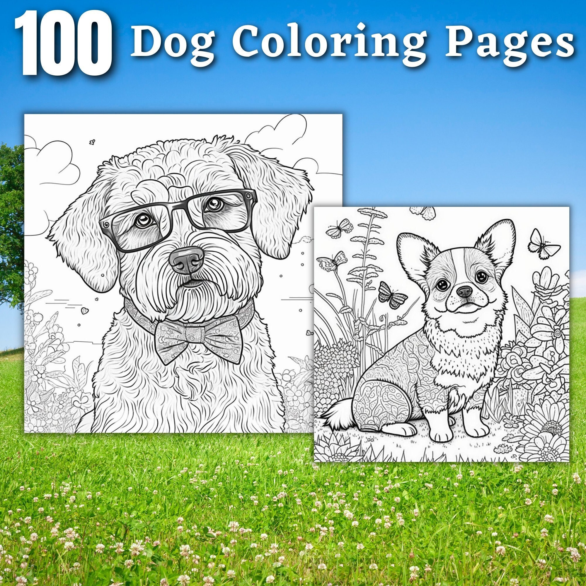 100 Dog Coloring Pages Very Cute Printable Coloring Book Coloring Pages ...