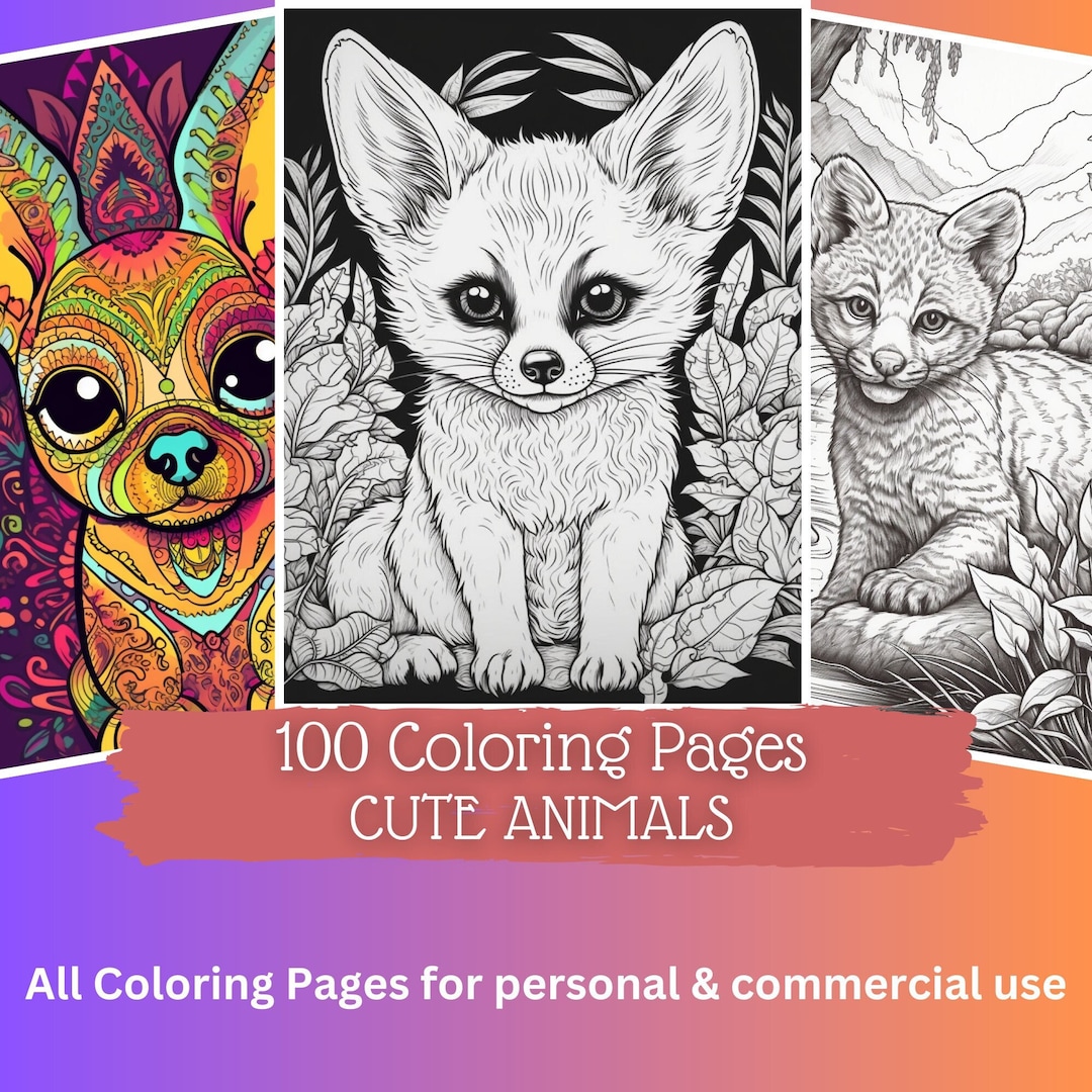 100 Cute Animal Coloring Pages | Printable Coloring Book Animals ...