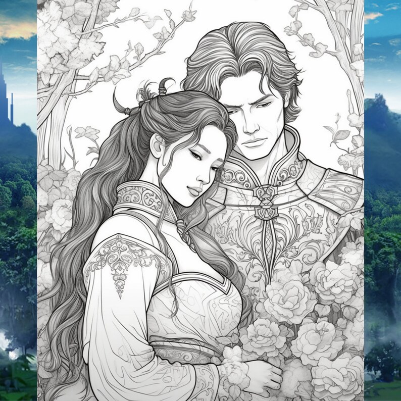 60 Fantasy Adventure Coloring Pages Printable Coloring Book - Etsy