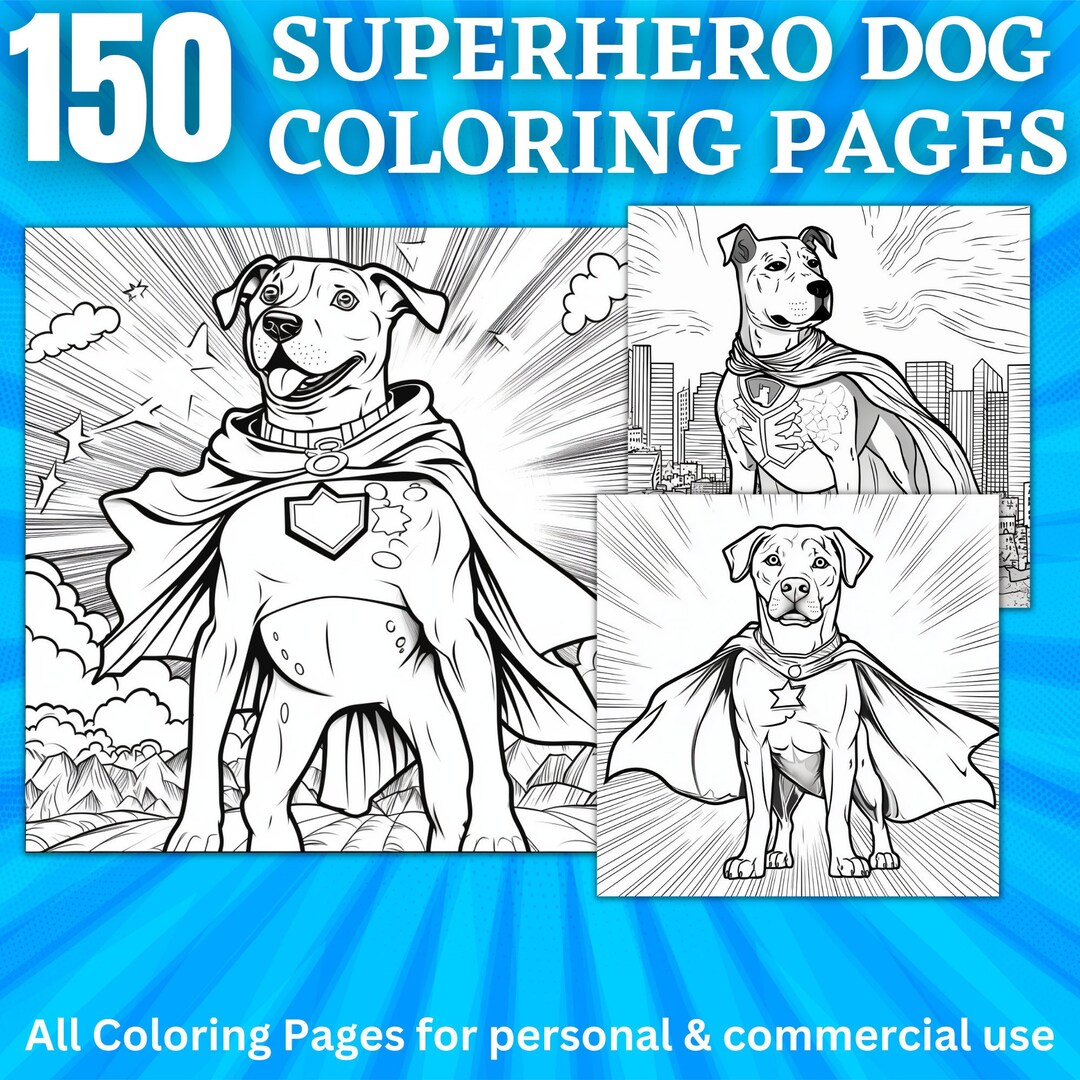 150 Hero Dogs Coloring Pages | Printable Coloring Book | Coloring Pages ...