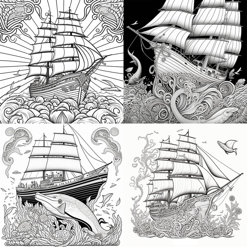 100 Nautic Maritim Coloring Pages | Printable Coloring Book | Coloring ...
