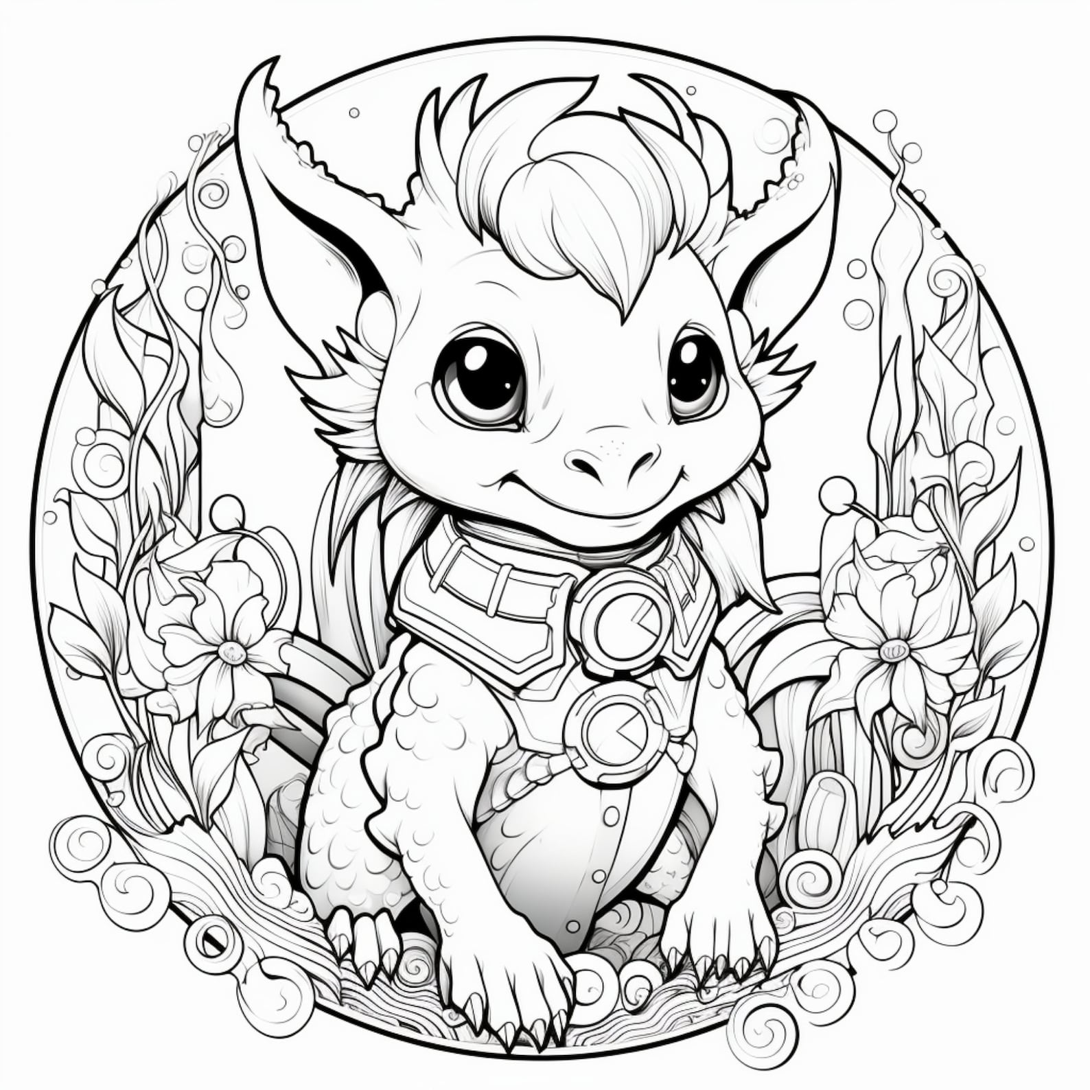 100 Fantasy Animals Coloring Pages | Printable Coloring Book | Coloring ...