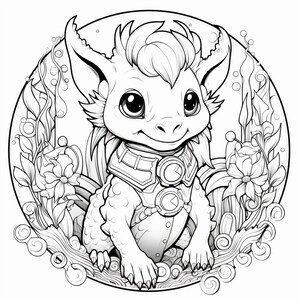 100 Fantasy Animals Coloring Pages | Printable Coloring Book | Coloring ...