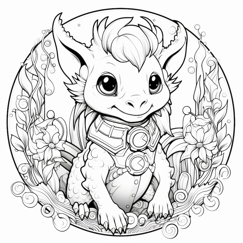 100 Fantasy Animals Coloring Pages | Printable Coloring Book | Coloring ...