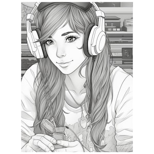 26 Gamer Girl Coloring Pages | Printable Coloring Book | Coloring Pages ...