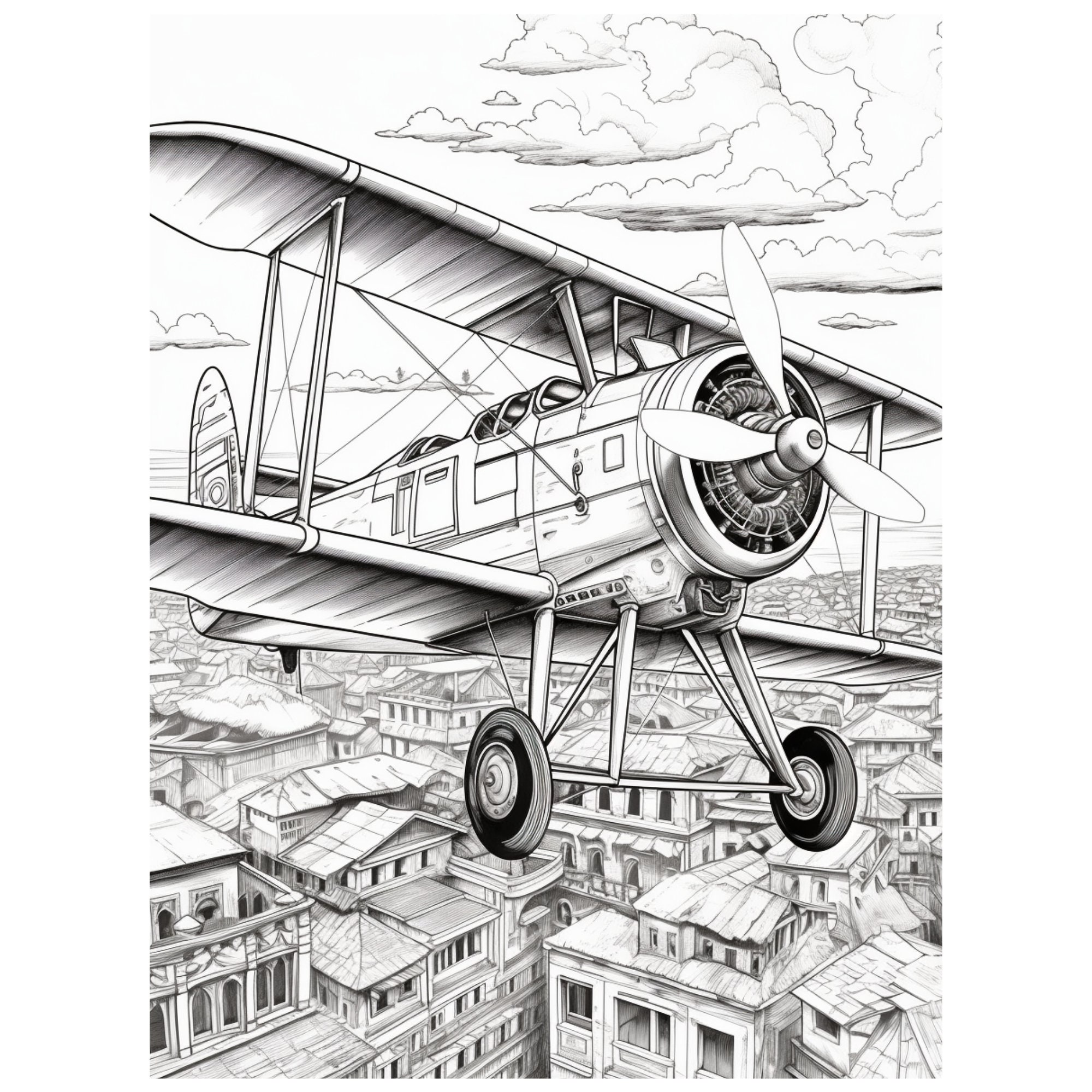 60 Aircraft & Plain Coloring Pages Cute | Printable Coloring Book ...