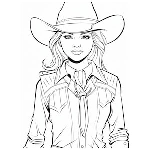 100 Western Cowgirls Coloring Pages | Printable Coloring Book ...