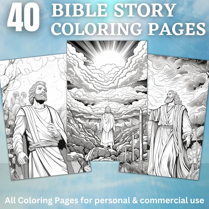 40 Bible Story Coloring Pages Printable Coloring Book Christian ...