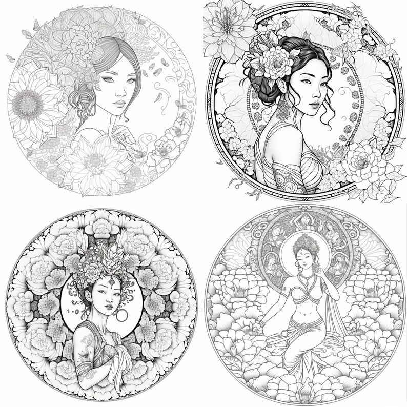 40 Asian Woman Coloring Pages Printable Coloring Book Coloring Pages ...