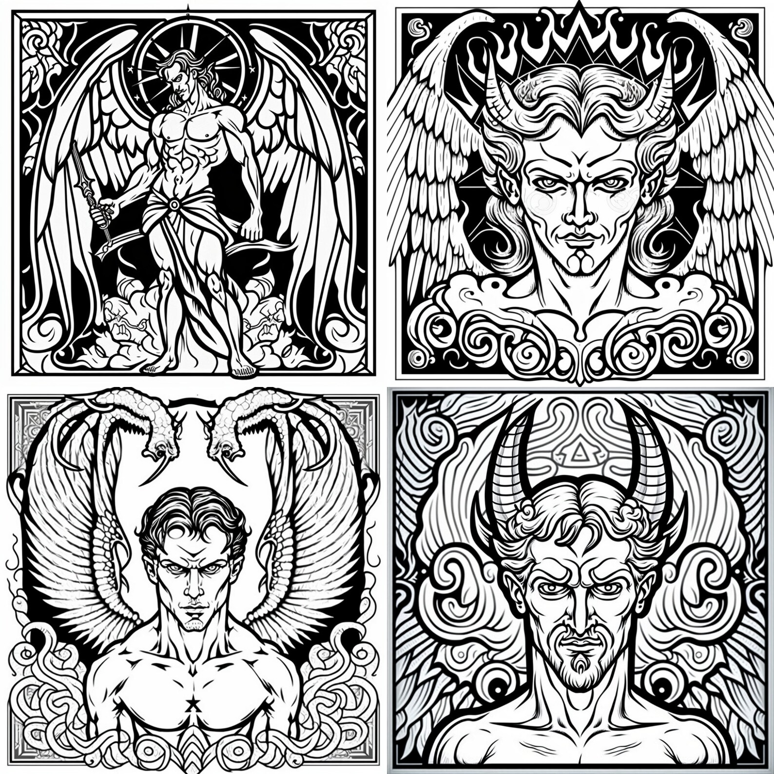 130 Demonic Coloring Pages Printable Coloring Book Coloring Pages for ...
