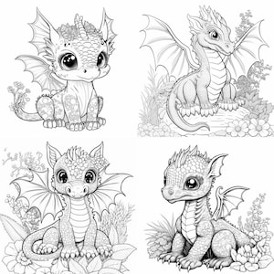100 Cute Dragon Coloring Pages | Printable Coloring Book | Coloring ...