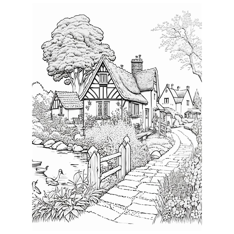 100 Village Coloring Pages | Printable Coloring Book | Coloring Pages ...