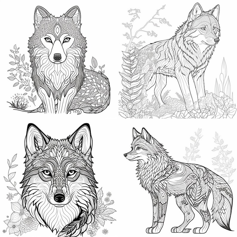 70 Wolves Coloring Pages Printable Coloring Book Coloring Pages for ...