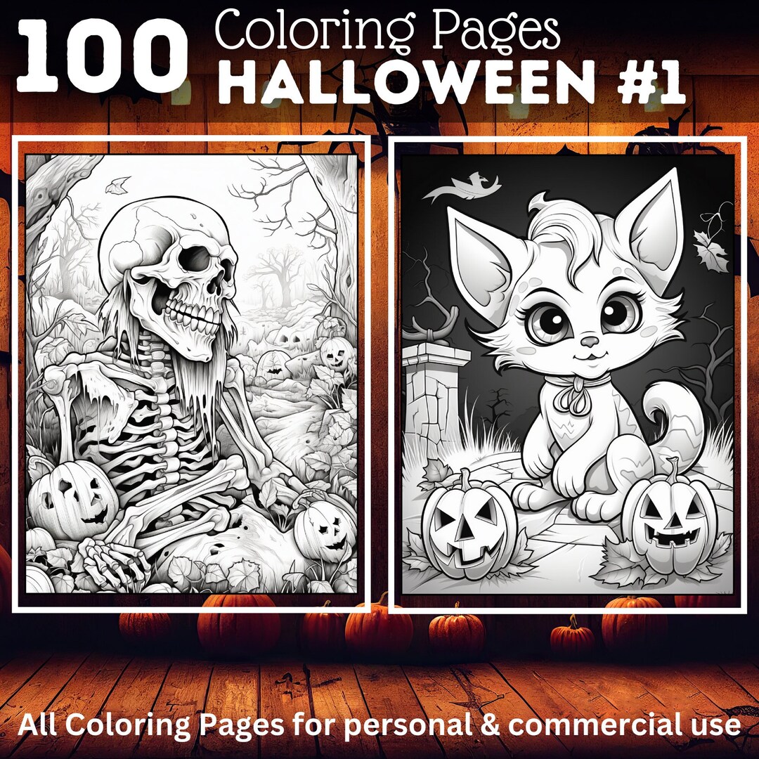 100 Halloween Coloring Pages Horror | Printable Coloring Book ...