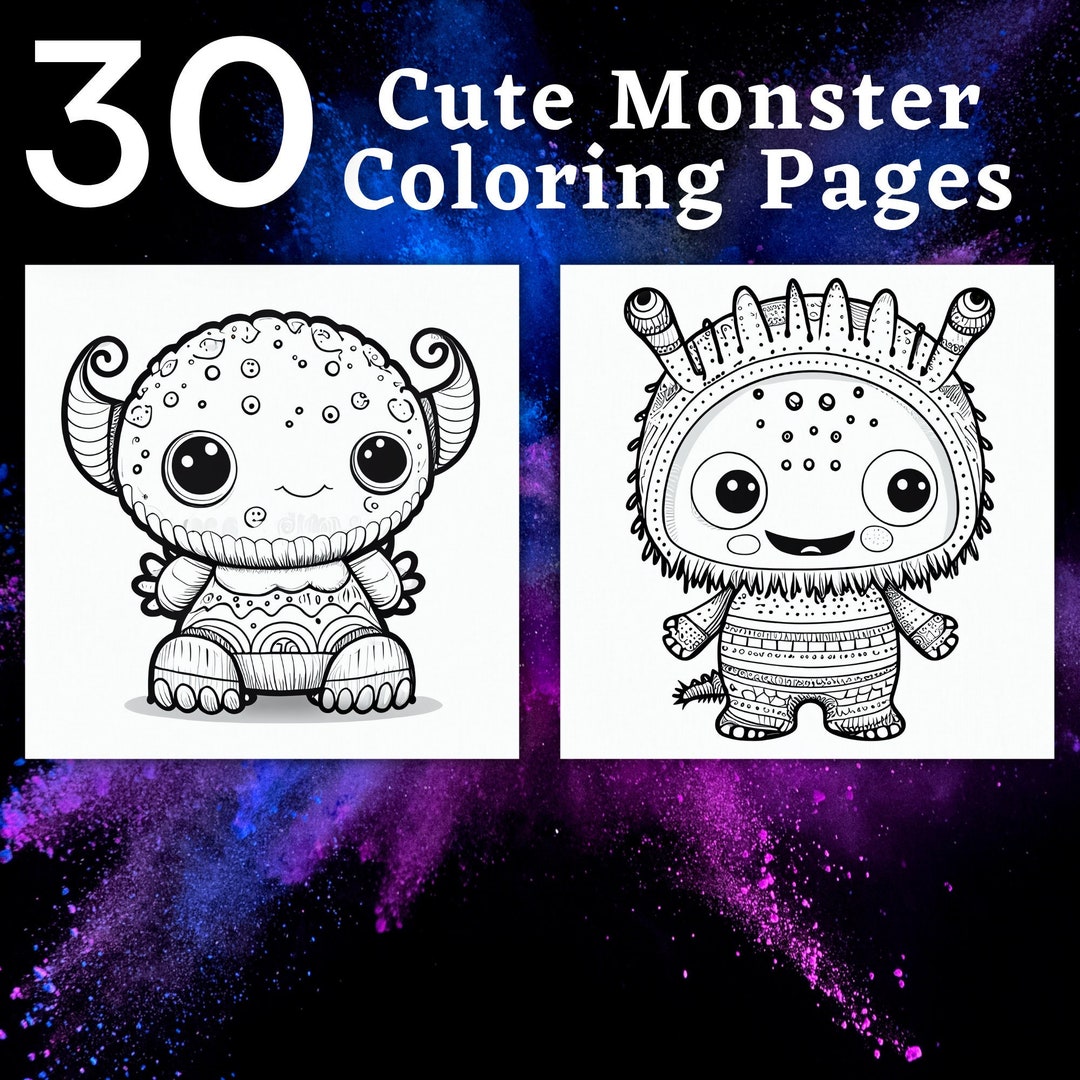 30 Cute Monster Coloring Pages | Printable Coloring Book | Coloring ...