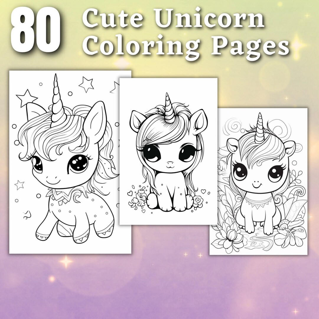80 Cute Unicorn Coloring Pages | Printable Coloring Book | Coloring ...