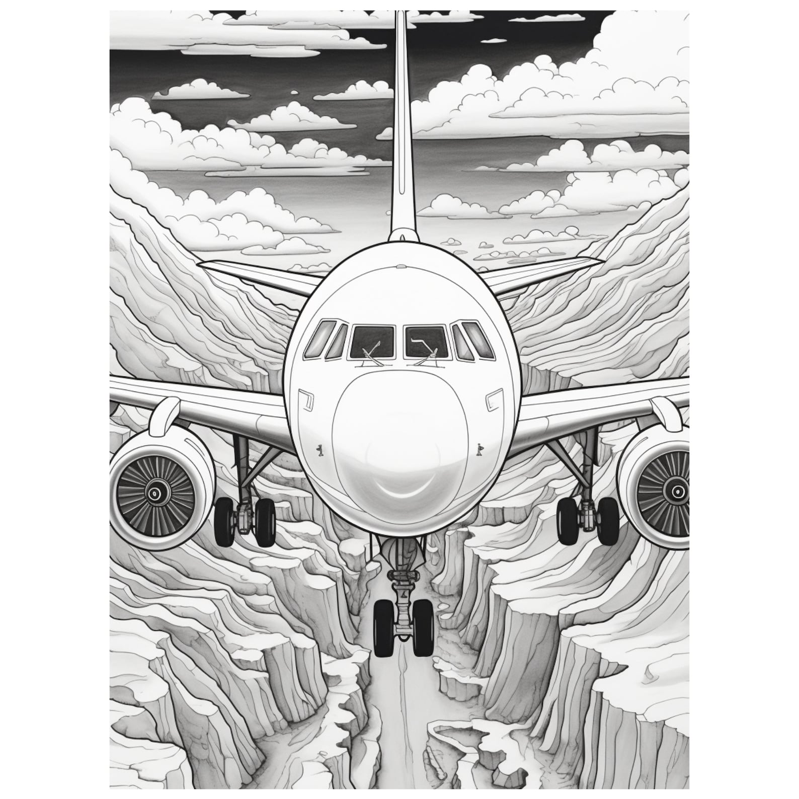 60 Aircraft & Plain Coloring Pages Cute | Printable Coloring Book ...