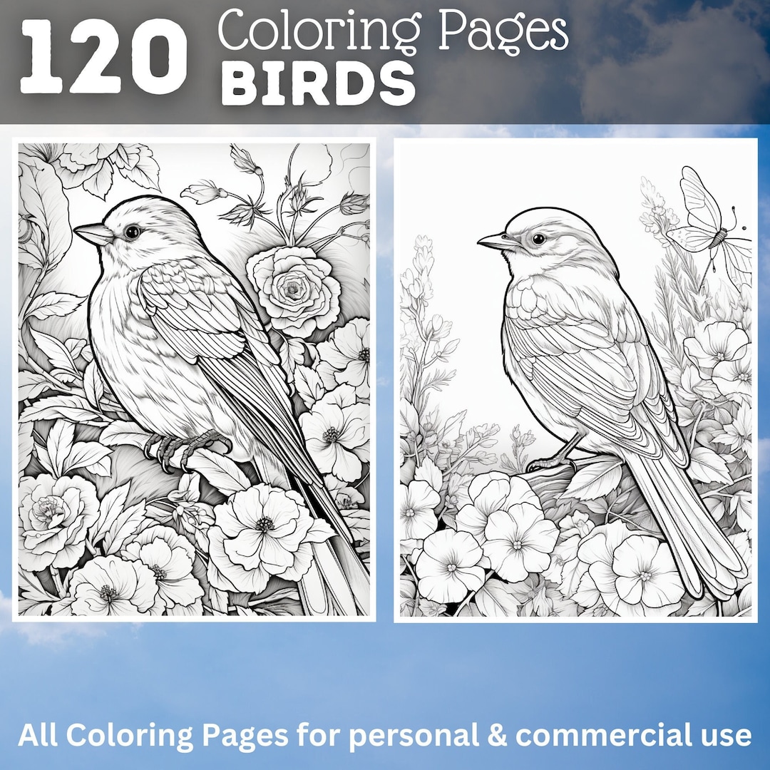 120 Birds Coloring Pages | Printable Coloring Book | Coloring Pages for ...